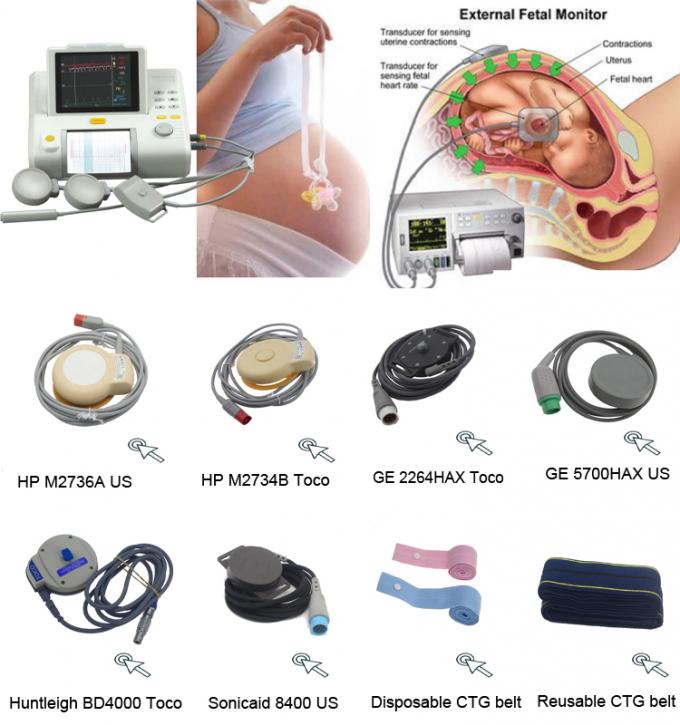 Ultrasonido Fetales Monitoreador Transductor Proba de la frecuencia ...